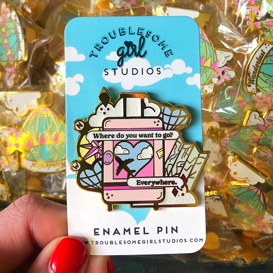 ‘Everywhere’ Enamel Pin – Troublesome Girl Studios
